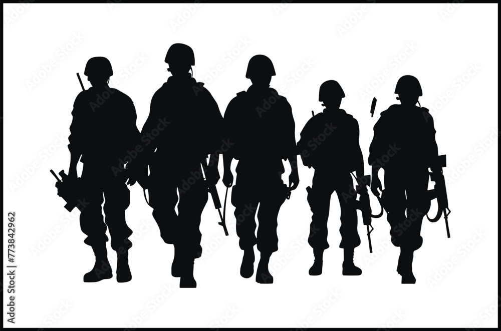 Veterans Army Soldier Silhouette Clip art Vector, Soldier Silhouette ...