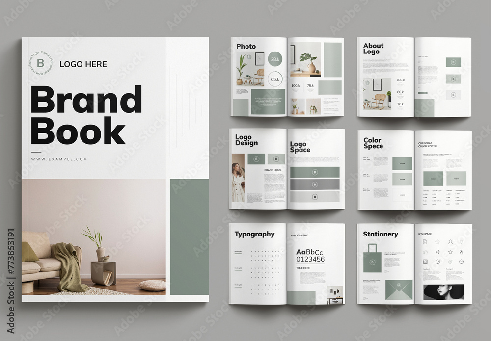 Brand Book Layout Stock Template | Adobe Stock