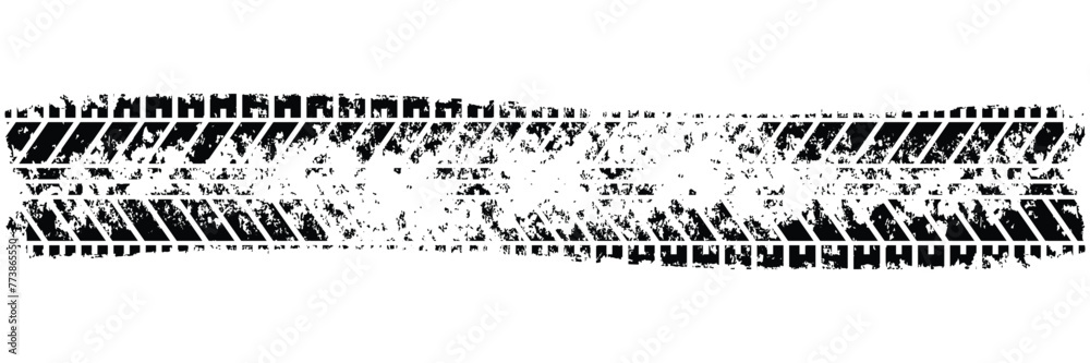 Auto tire tread grunge element. Car and motorbike tire patterns, wheel ...