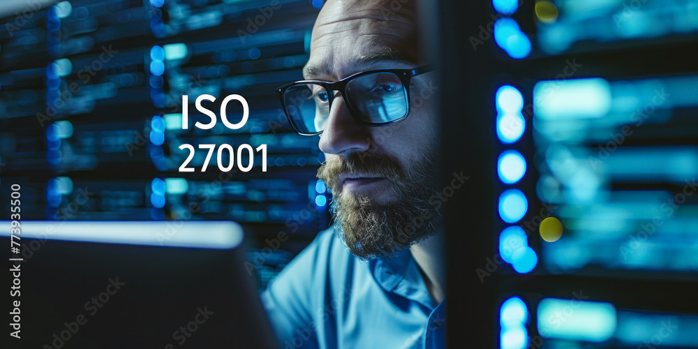 Concept of ISO 27001 certification for information security management ...