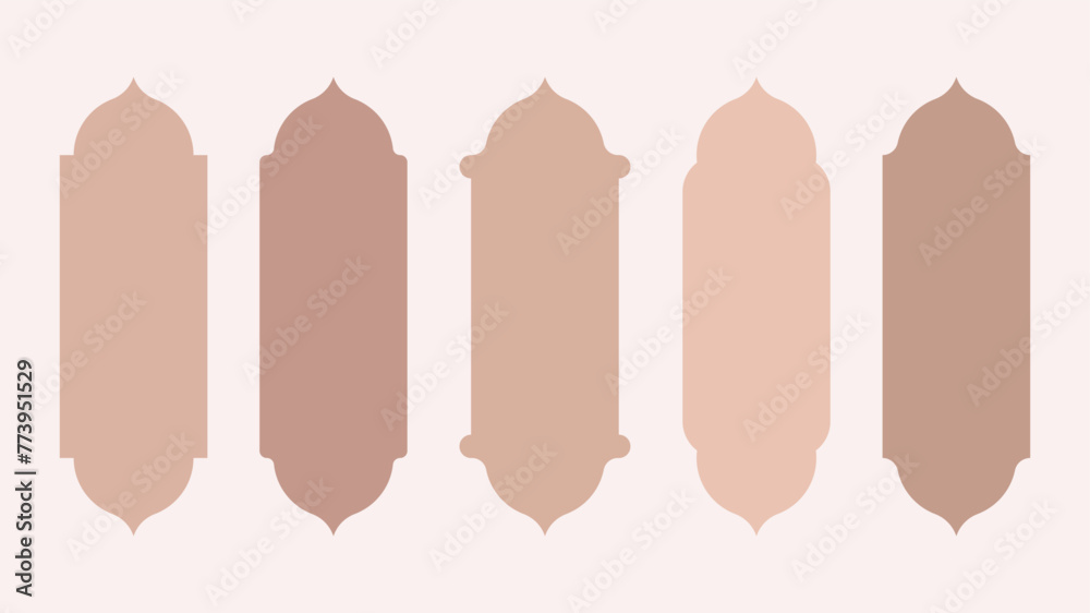 set of mosque shape frame element. arabic and islamic frame set Stock ...