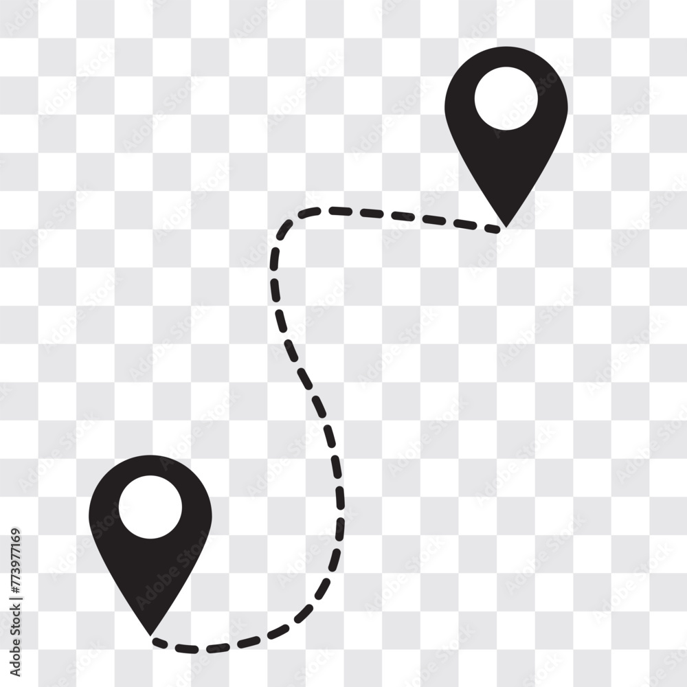 Vecteur Stock location pin icon on transparent. map marker sign. flat ...