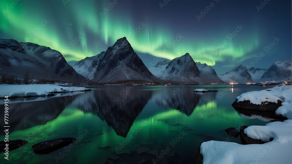 Norway's Lofoten islands are home to the aurora borealis. Polar lights ...