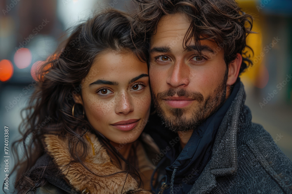 de hombre y mujer jóvenes latinos vestidos de manera alternativa ...