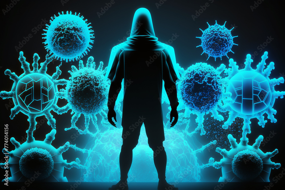 The human immune system, protection against viruses and bacteria ...