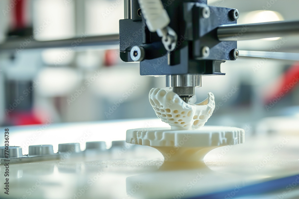 3D-printed medical implant factory, advanced machines, biocompatible ...