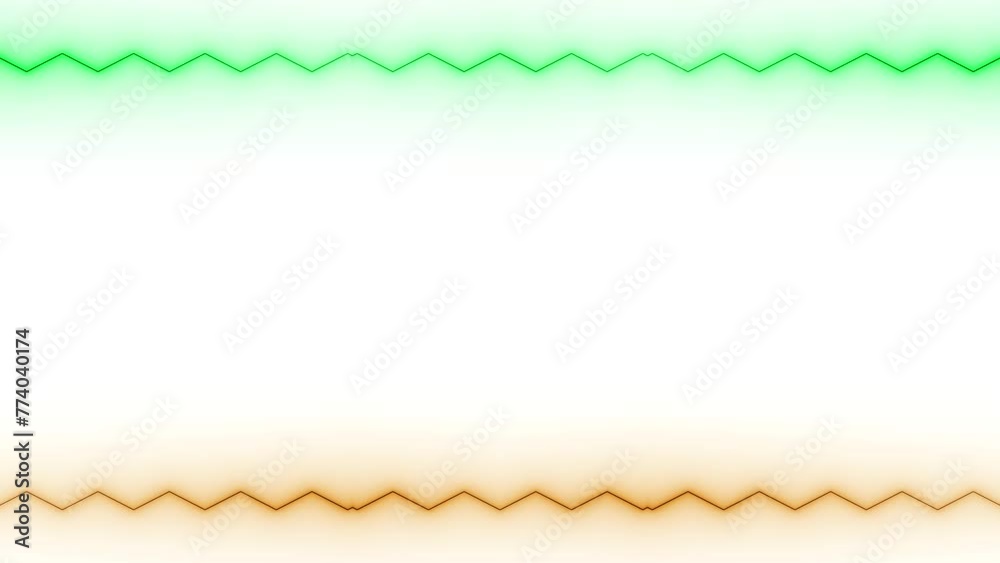 Neon fading and disappearing glowing bright green and orange ...