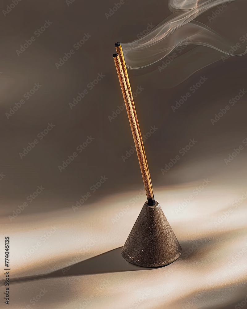 Agarwood incense, modern concept, warm tone, shadow overlay, studio ...