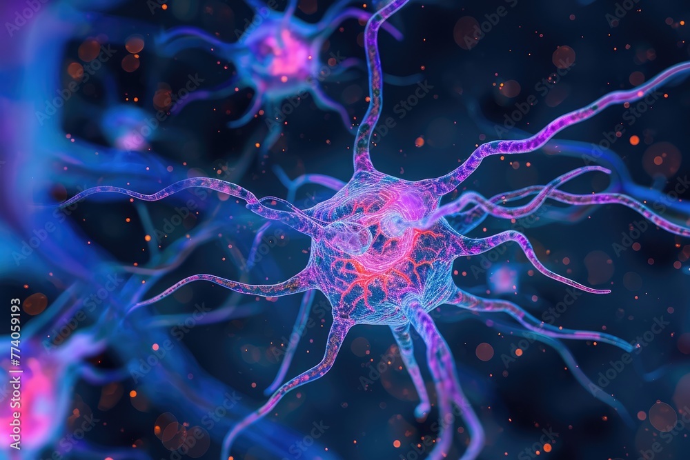 Photo Multiple sclerosis (MS): Autoimmune disease affecting the central nervous system, Multiple ...