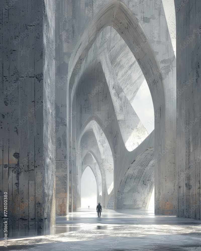 Textura futurista de rascacielos, renderizado de alta calidad de una ...