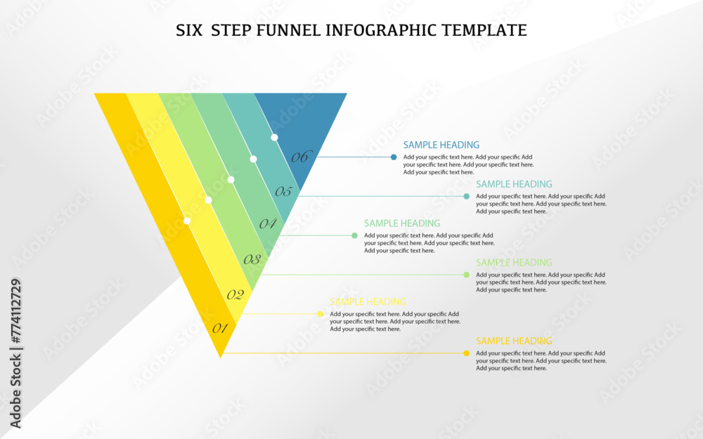 Down arrow triangle infographics template design, marketing funnel ...