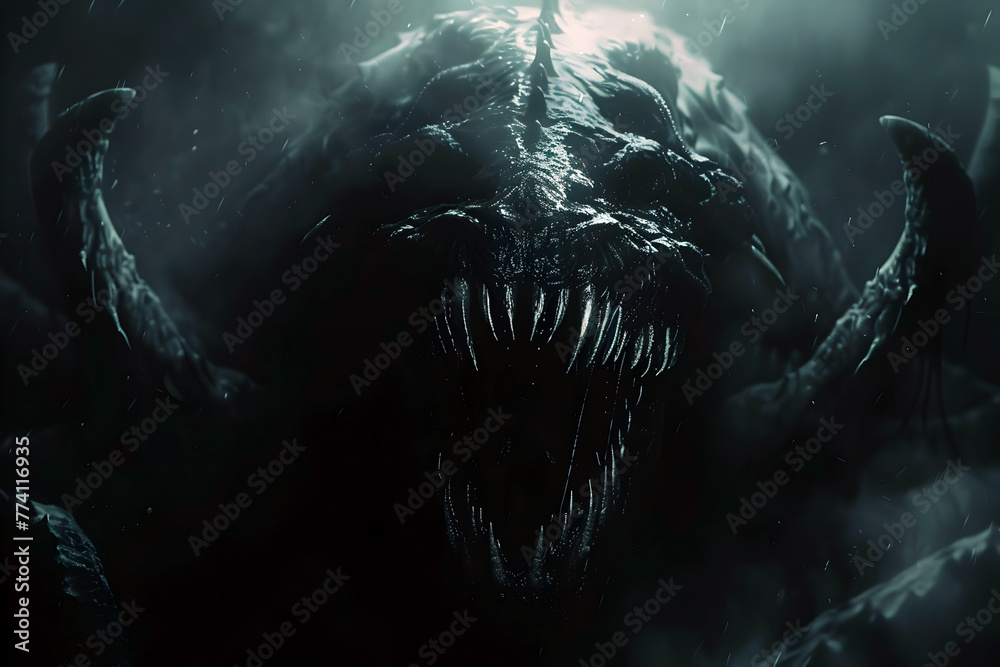 The Abyssal Lurker A Mysterious Deep Sea Predator Concealed in the ...