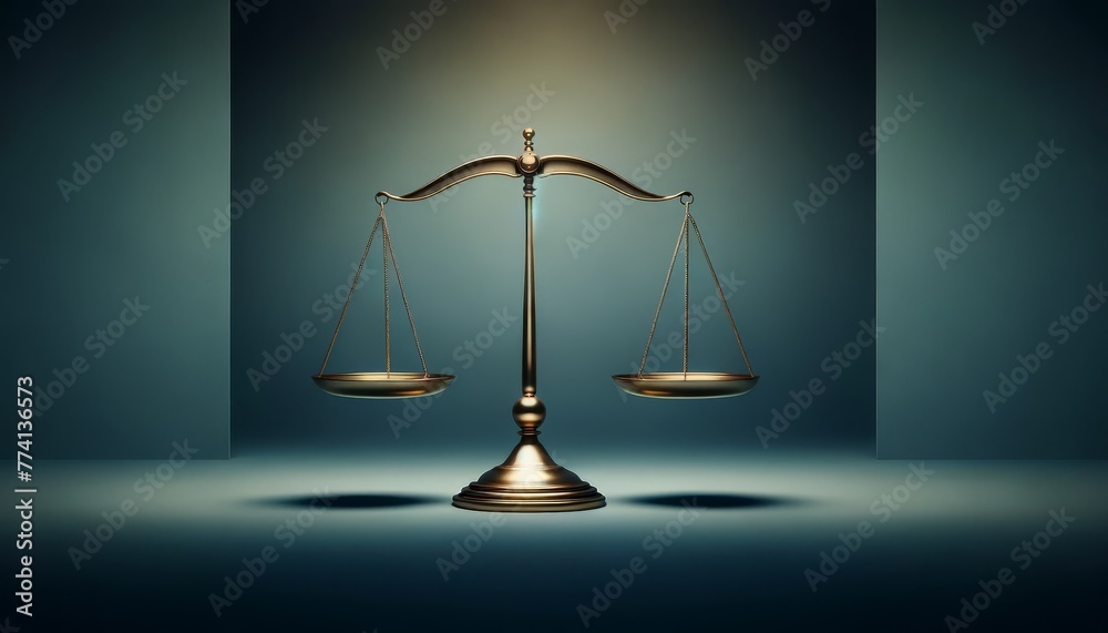 Law Day symbol: clean gold scale, representing justice, on a gradient ...