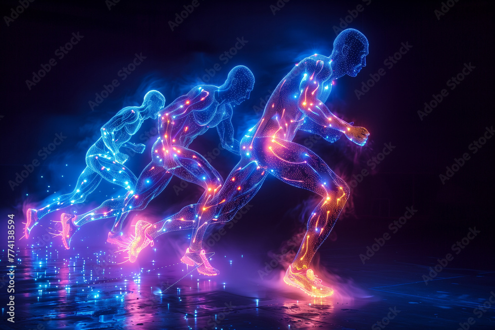 Injury Risk Analysis: Holographic Visualization of Athletes Diagnosing ...