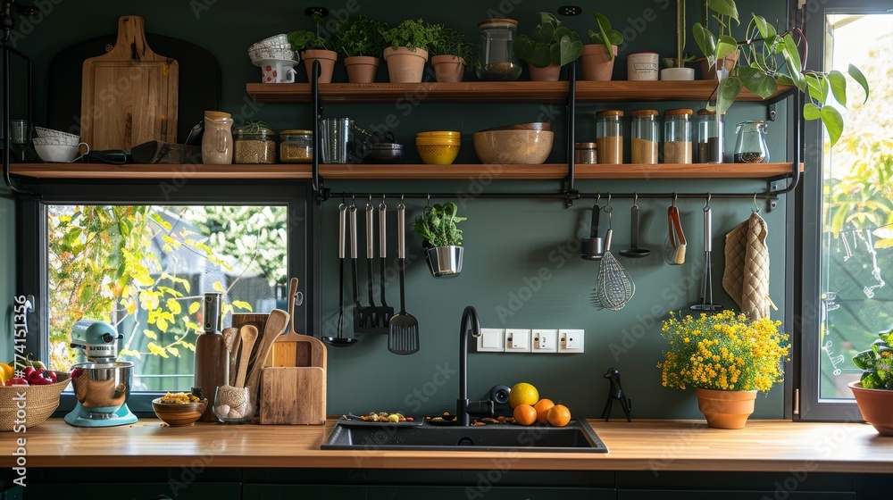 Zoom in on a kitchen rack where inspiration meets practicality ...