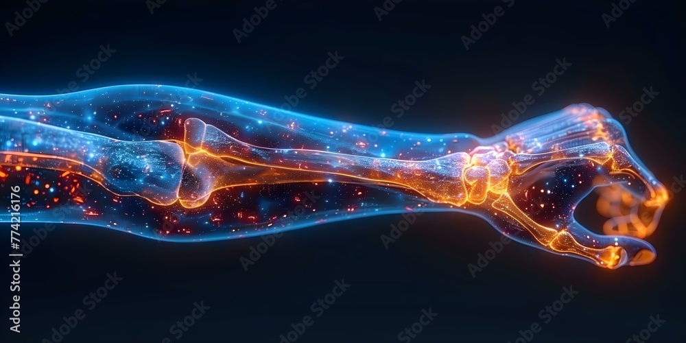 Detailed Anatomy of the Human Elbow Joint: High-Quality Image. Concept ...