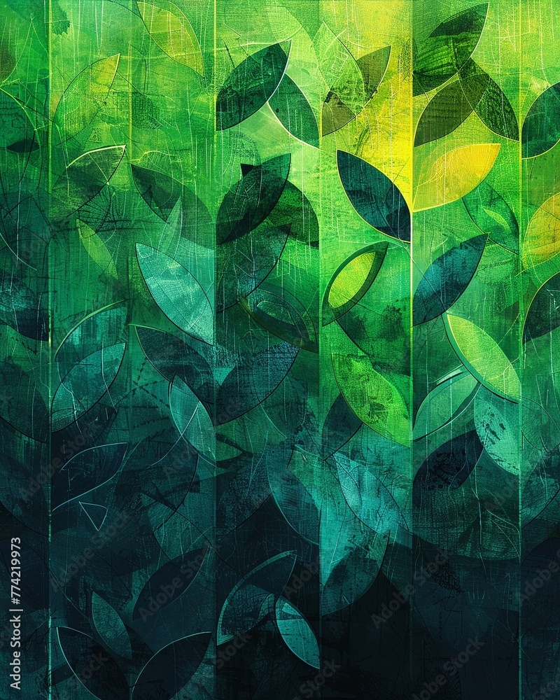 Green color palette with upward arrows intertwined to represent the ...