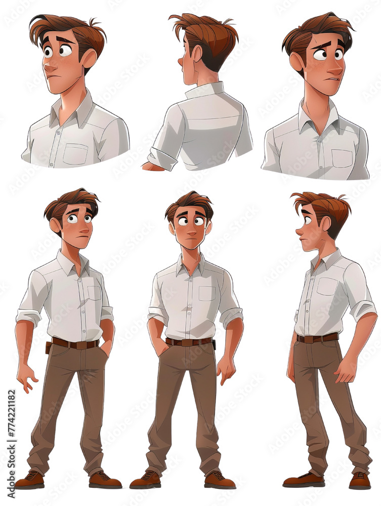 male brothers, family, men, cartoon character sheet...Cartoon PNG with ...
