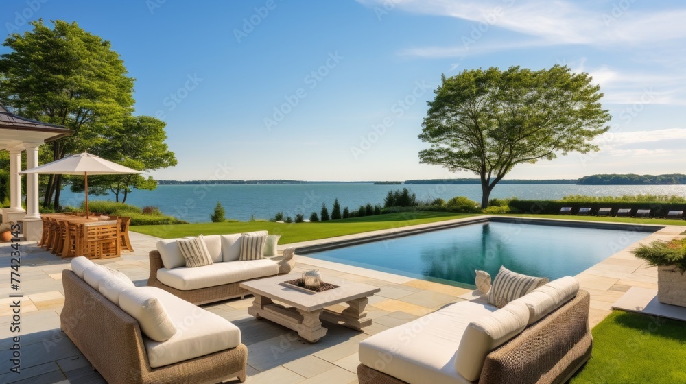 Mediterranean inspired villa with a sprawling garden and a private ...