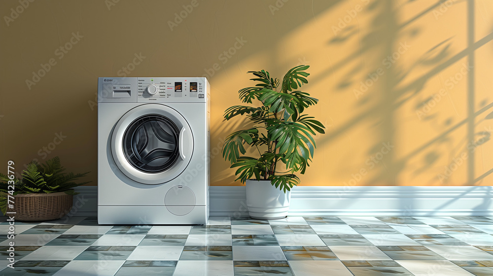 minimalist washing machine washing machine looks modern with a simple ...