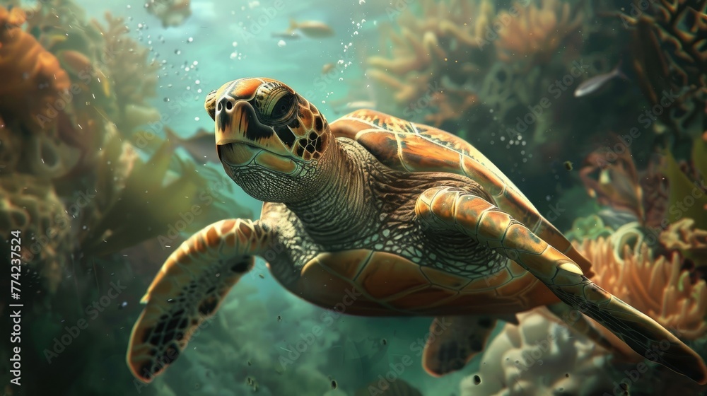 Dive into the beauty of the ocean with a prompt featuring a majestic ...