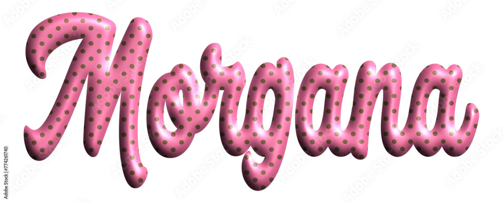 Morgana - pink color with dots, fabric style -name - three-dimensional ...
