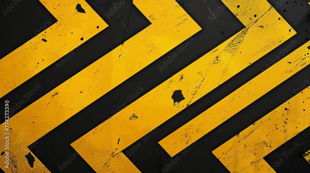 Background with hazard stripes in black and yellow. wallpaper with an ...
