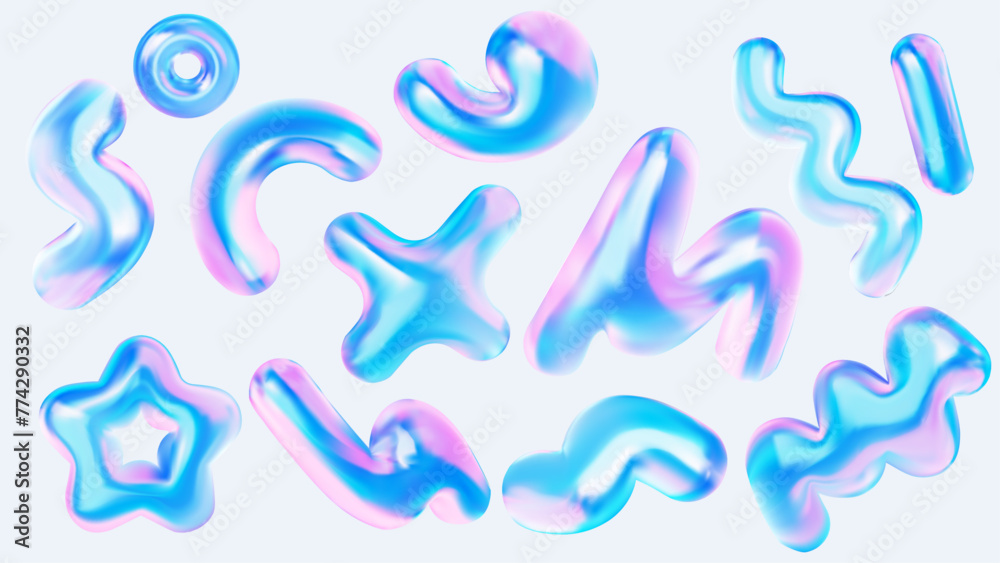 3D liquid abstraction in different forms. Stock Vector | Adobe Stock 3D liquid abstraction in different forms. Stock Vector | Adobe Stock