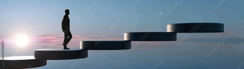 Create a visually striking representation of determination and ...