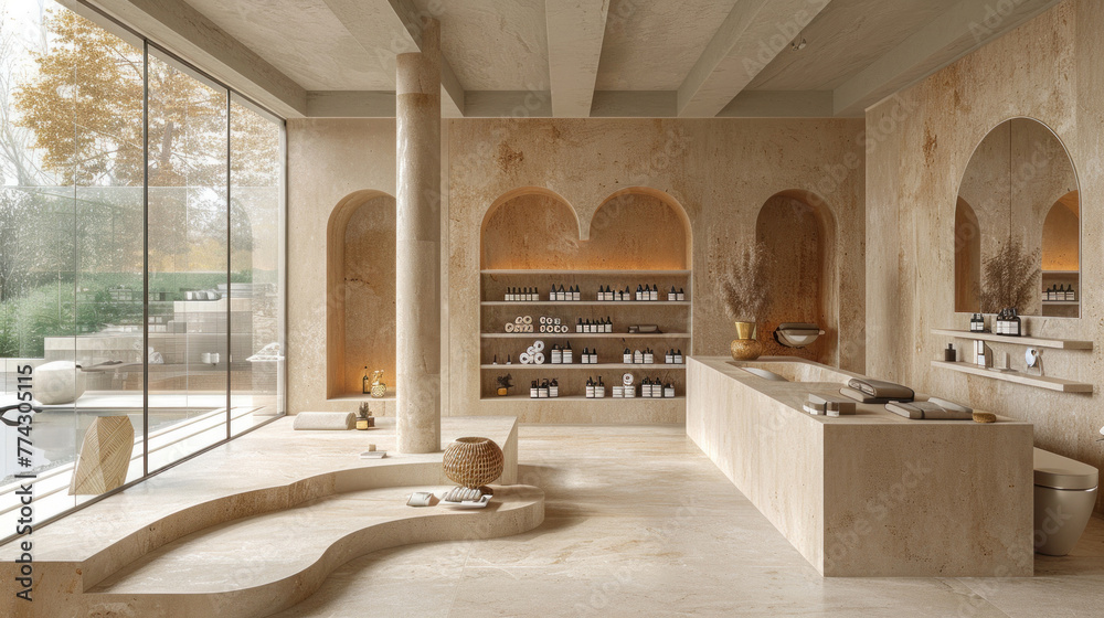 Greek-Roman pillar platform forms the sophisticated base for a ...