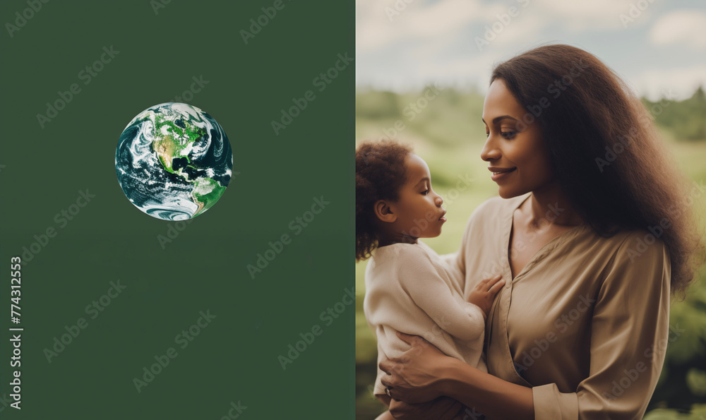 Mother Earth Day. Protection of planet. Ecology, environment protection ...