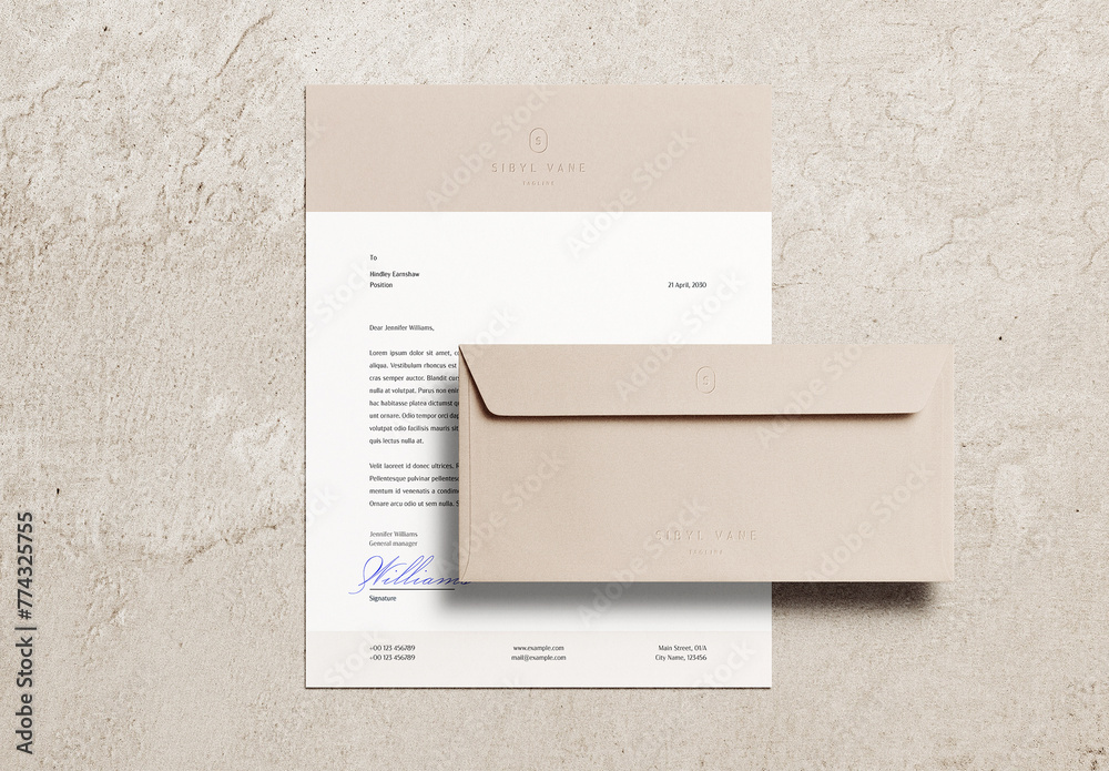 Pressed Debossed Letterhead Letter Envelope Identity Branding Logo ...