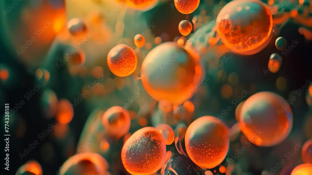 3D illustration of human blood cells in color background. Hemorrhoid ...