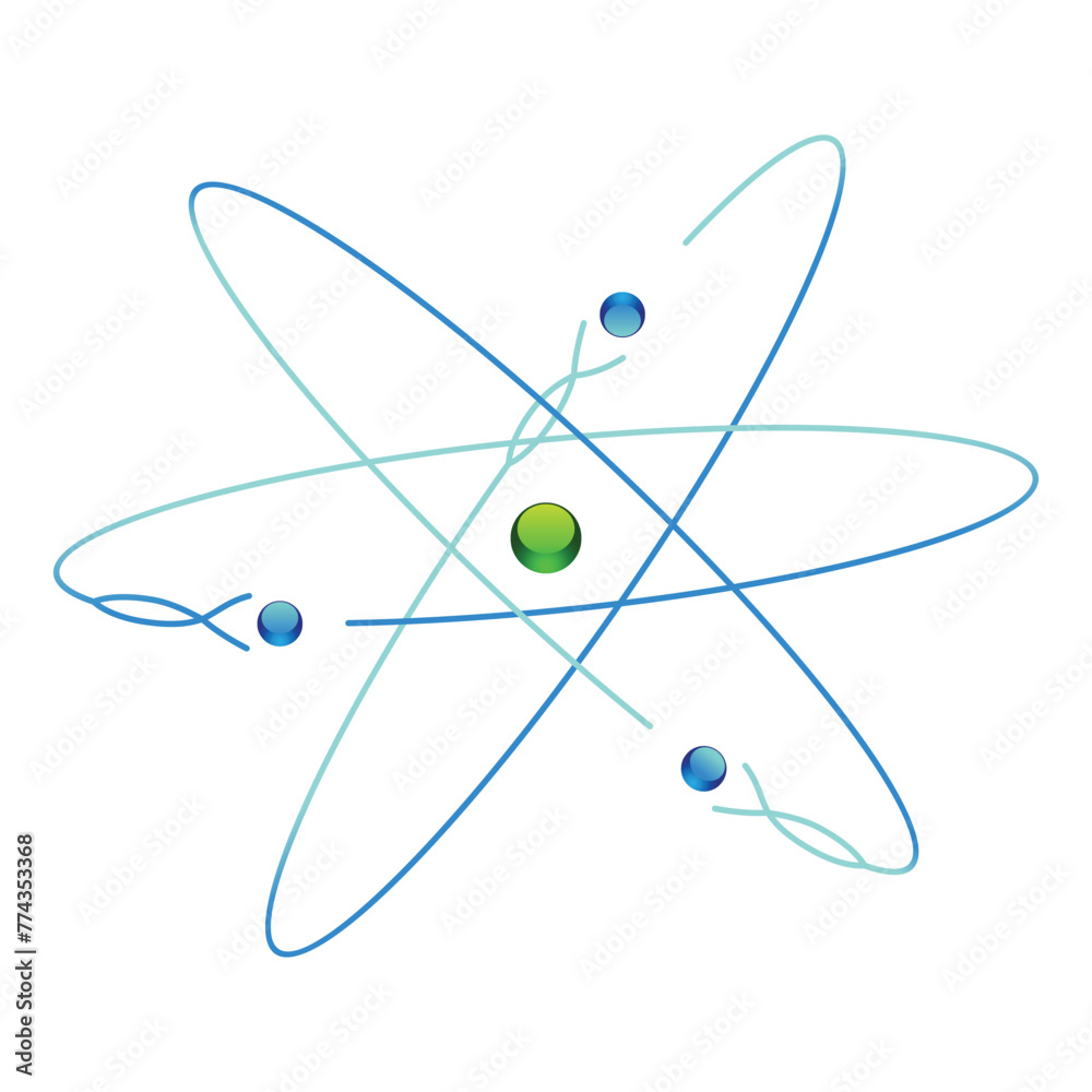 Vecteur Stock Atom symbols of nuclear energy icon. Scientific research ...