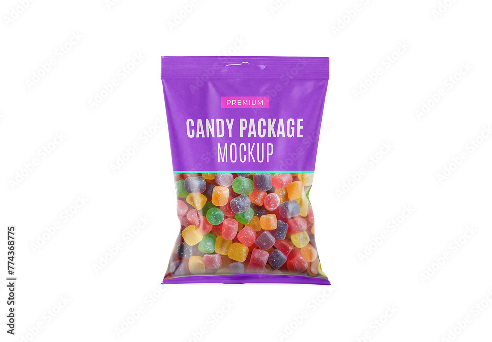 Gum Drops Candy Bag Mockup Stock Template | Adobe Stock