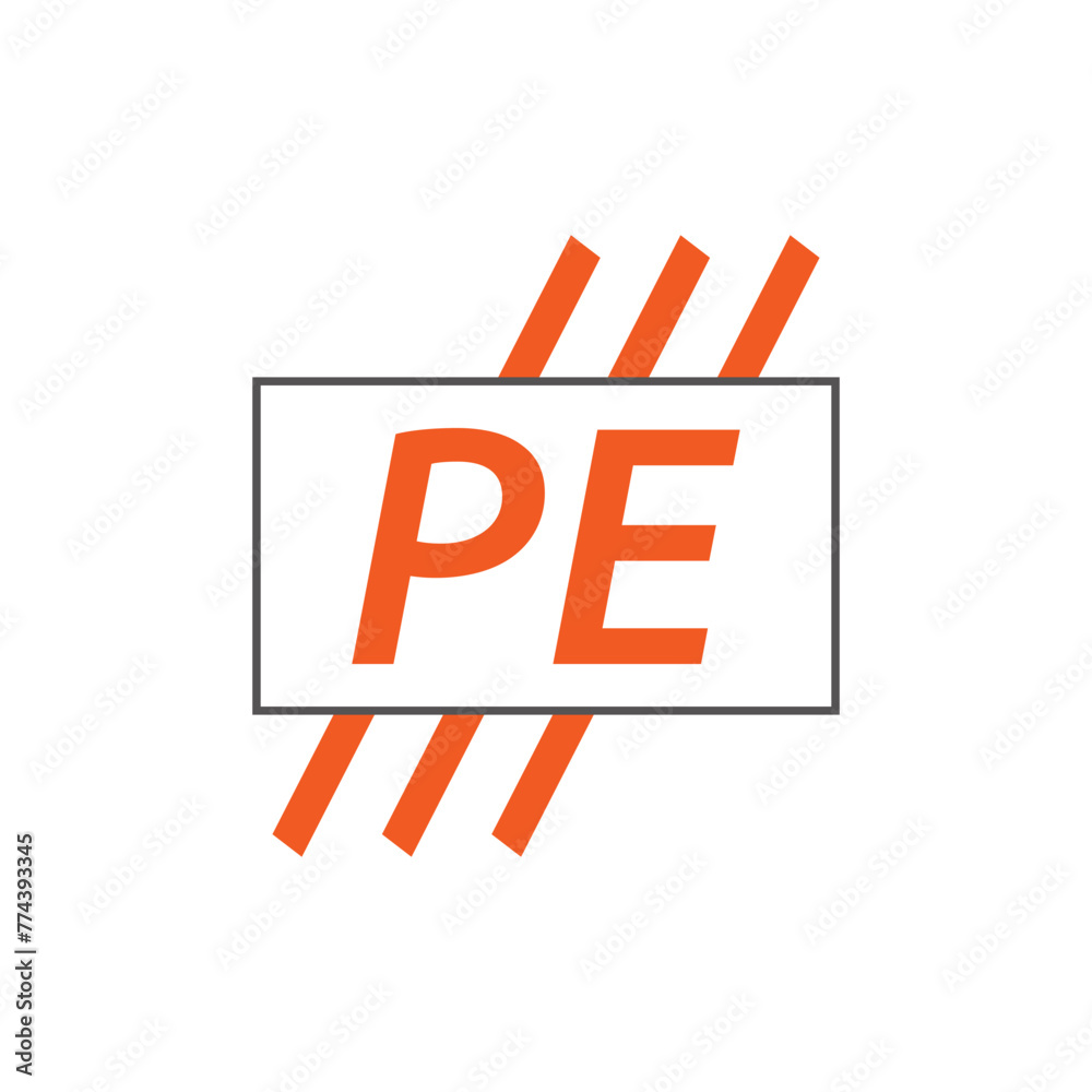 letter PE logo. PE. PE logo design vector illustration for creative ...