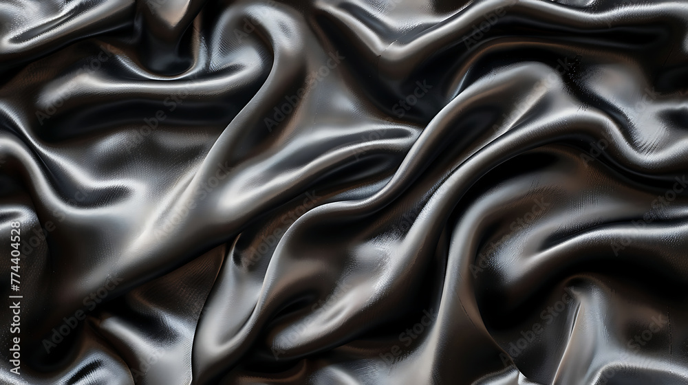 sophisticated black silk fabric texture, shiny shimmering, posh and ...