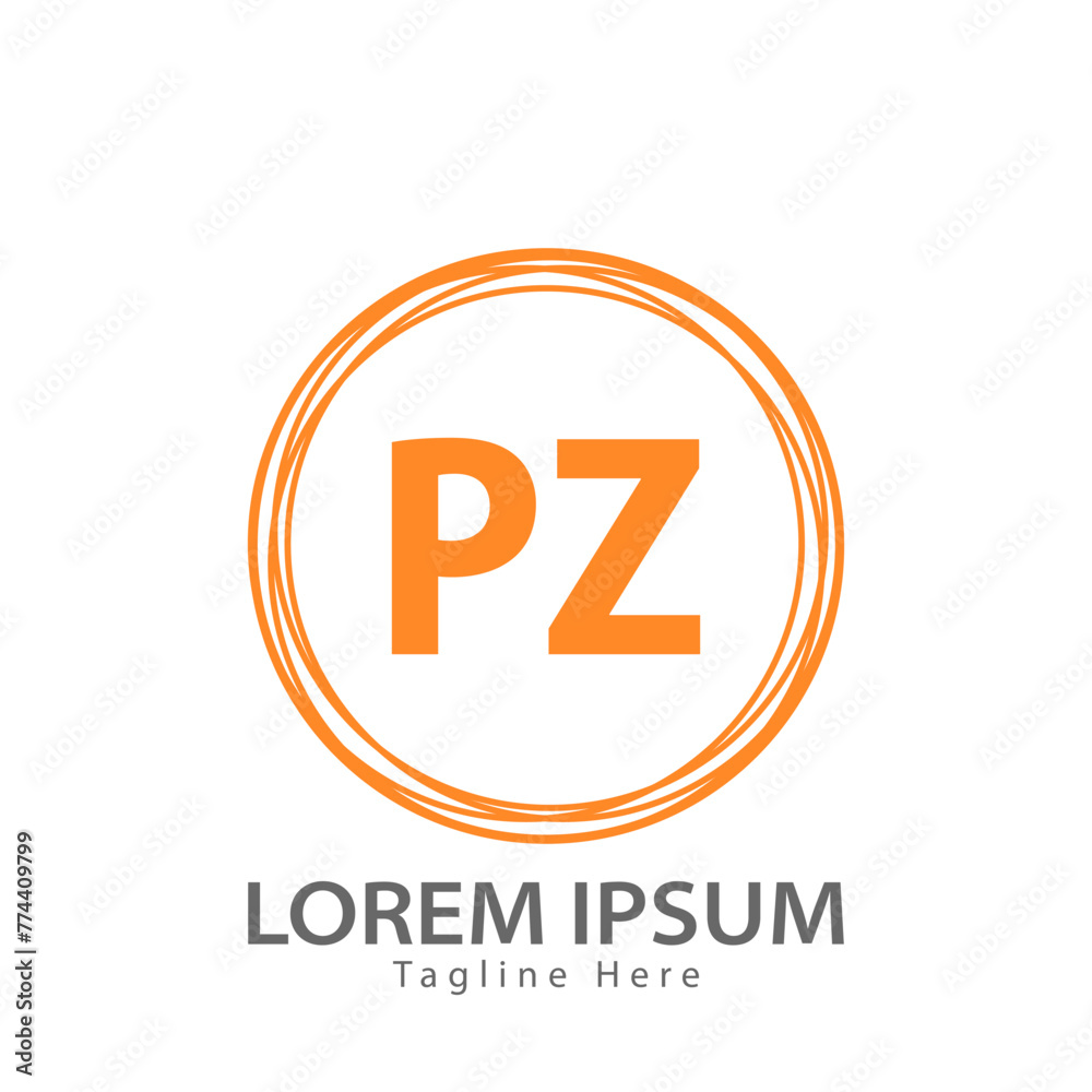 letter PZ logo. PZ. PZ logo design vector illustration for creative ...