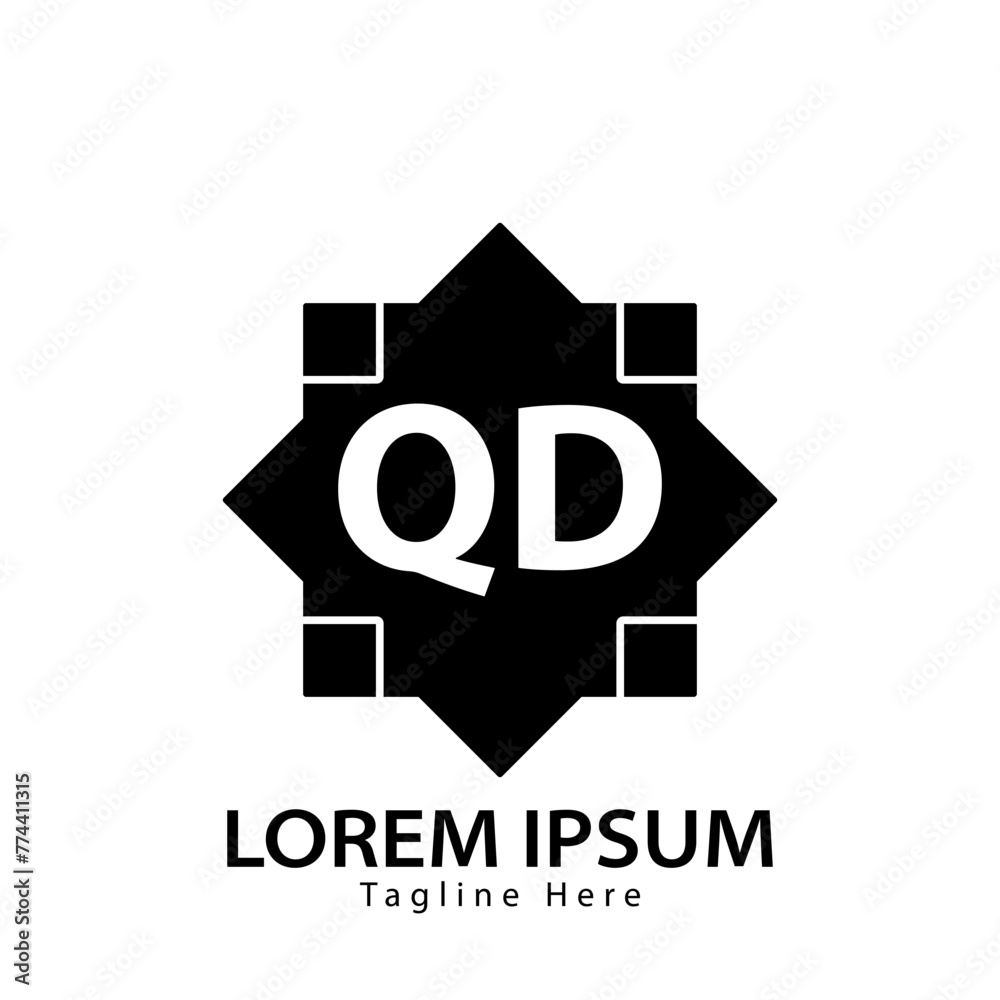 letter QD logo. QD. QD logo design vector illustration for creative ...