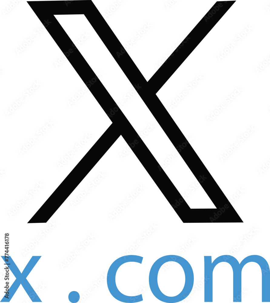 New Twitter x.com icon black. Popular social media button icon instant ...
