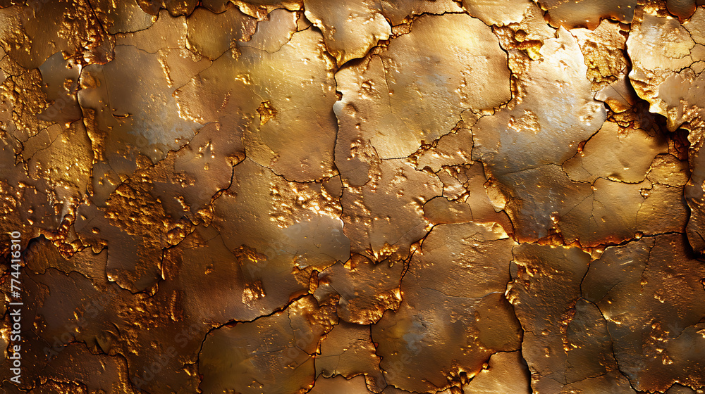 golden background, gold texture, golden surface, Glowing and shiny ...