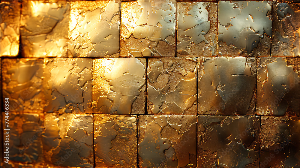 golden background, gold texture, golden surface, Glowing and shiny ...