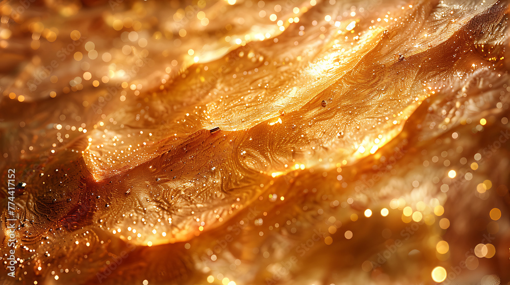 golden background, gold texture, golden surface, Glowing and shiny ...