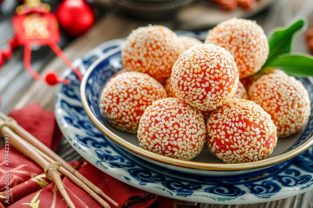 Indonesian Onde Onde Pasar with Chinese New Year twist Sesame Balls ...