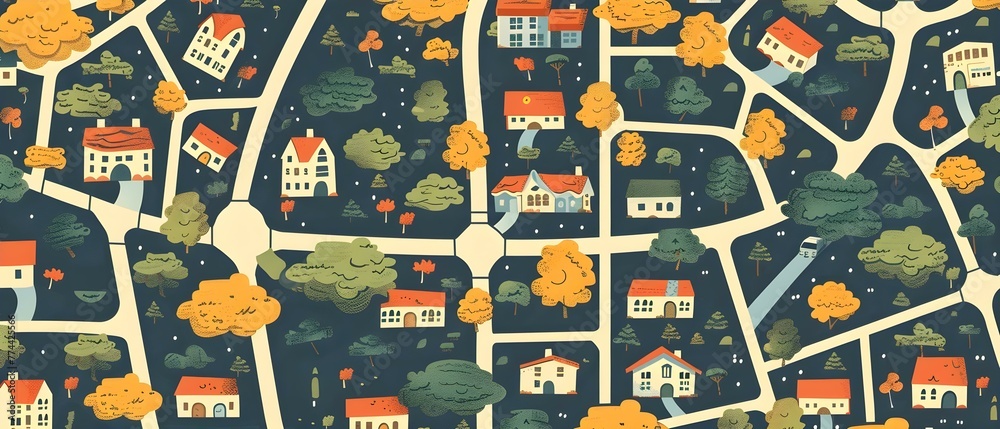 City Map Creator with Seamless Patterns for Detailed Infrastructure ...