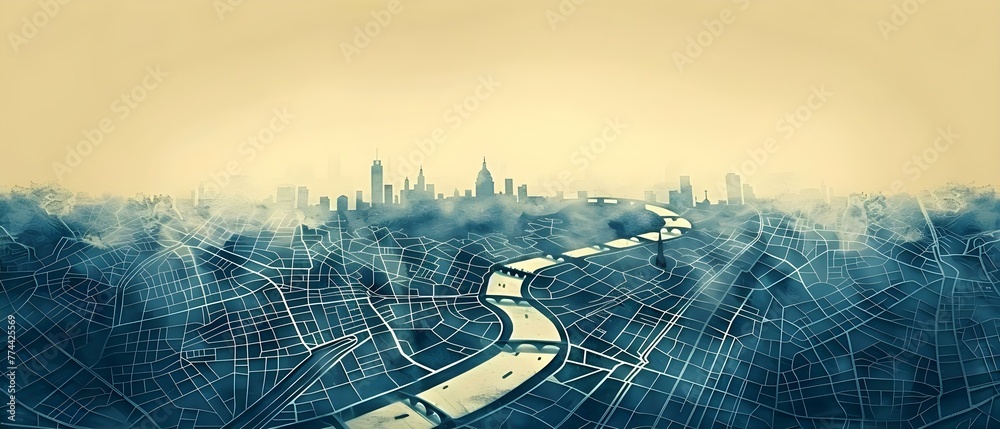 London city map with urban layout and landmarks. Concept London, City ...