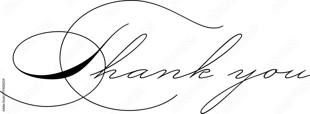 Thank you calligraphy. Thank you thin lines. Thank you black ...