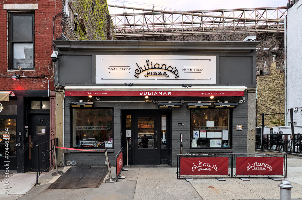 Juliana's coal fired thin crust pizza restaurant founded by Patsy ...