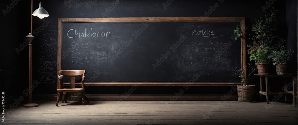 blackboard chalkboard background / classroom learning material / back ...