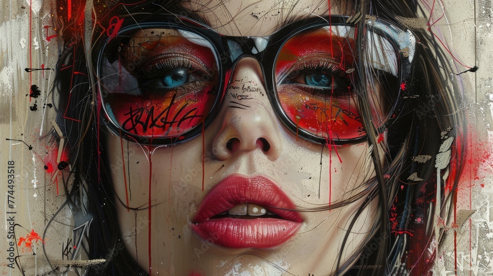 Graffiti, vibrant expression of urban culture, showcasing the ...